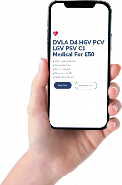 D4 HGV Medicals - £50, 100+ Clinics for Drivers